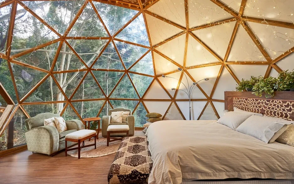 Geodesic dome flatpack/ full construction air bnb | eBay UK