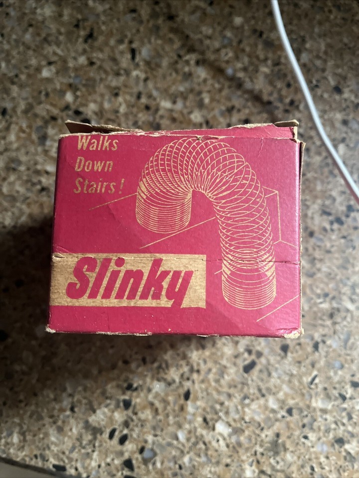 Vintage Original Slinky Walking Metal Spring Toy Collectors Edition In ...