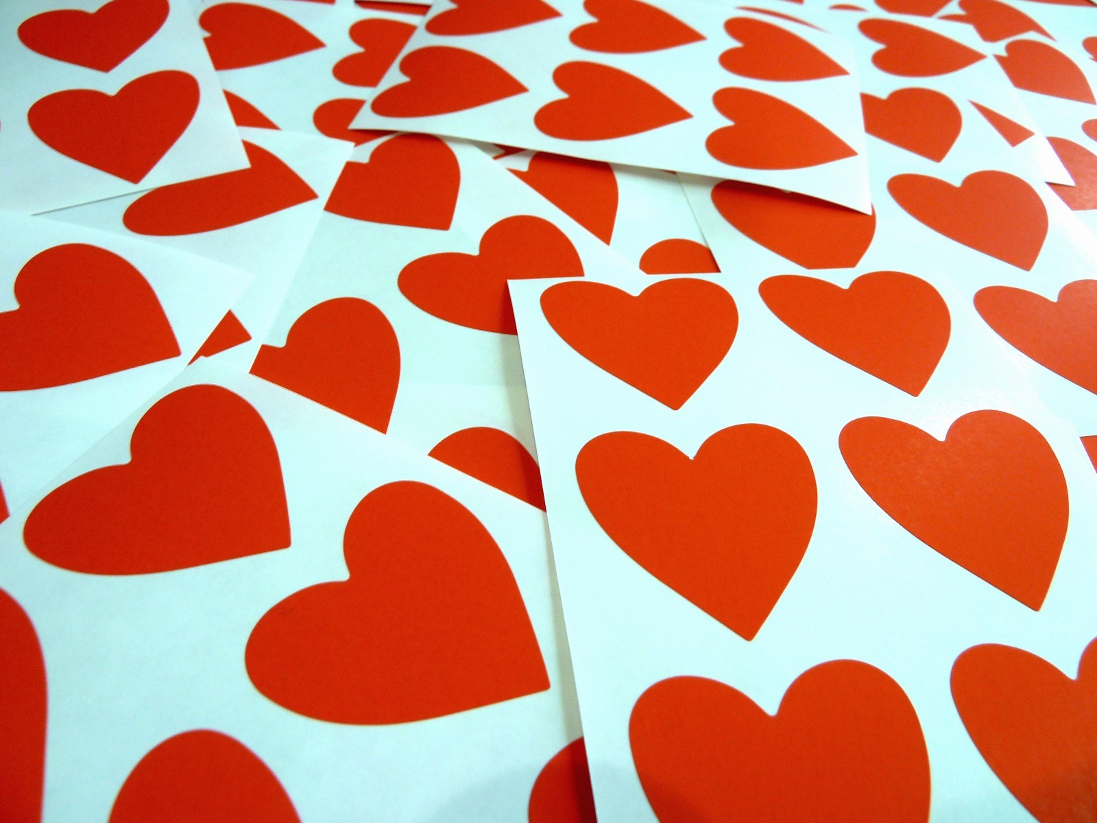38x38mm Heart Shaped Labels Coloured Sticky Hearts Stickers for Craft ...
