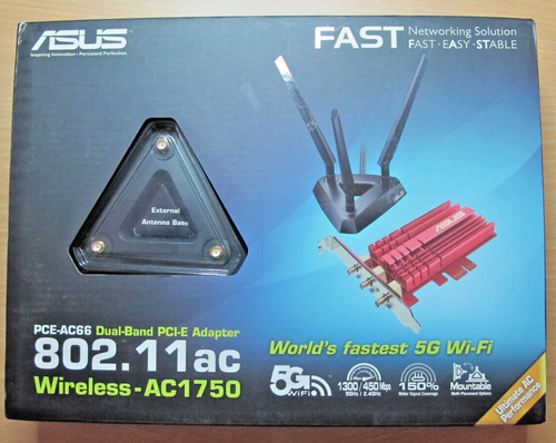 ASUS PCE-AC66 5G Wi-Fi AC Dual-Band Wireless Adapter IEEE 802.11ac ...