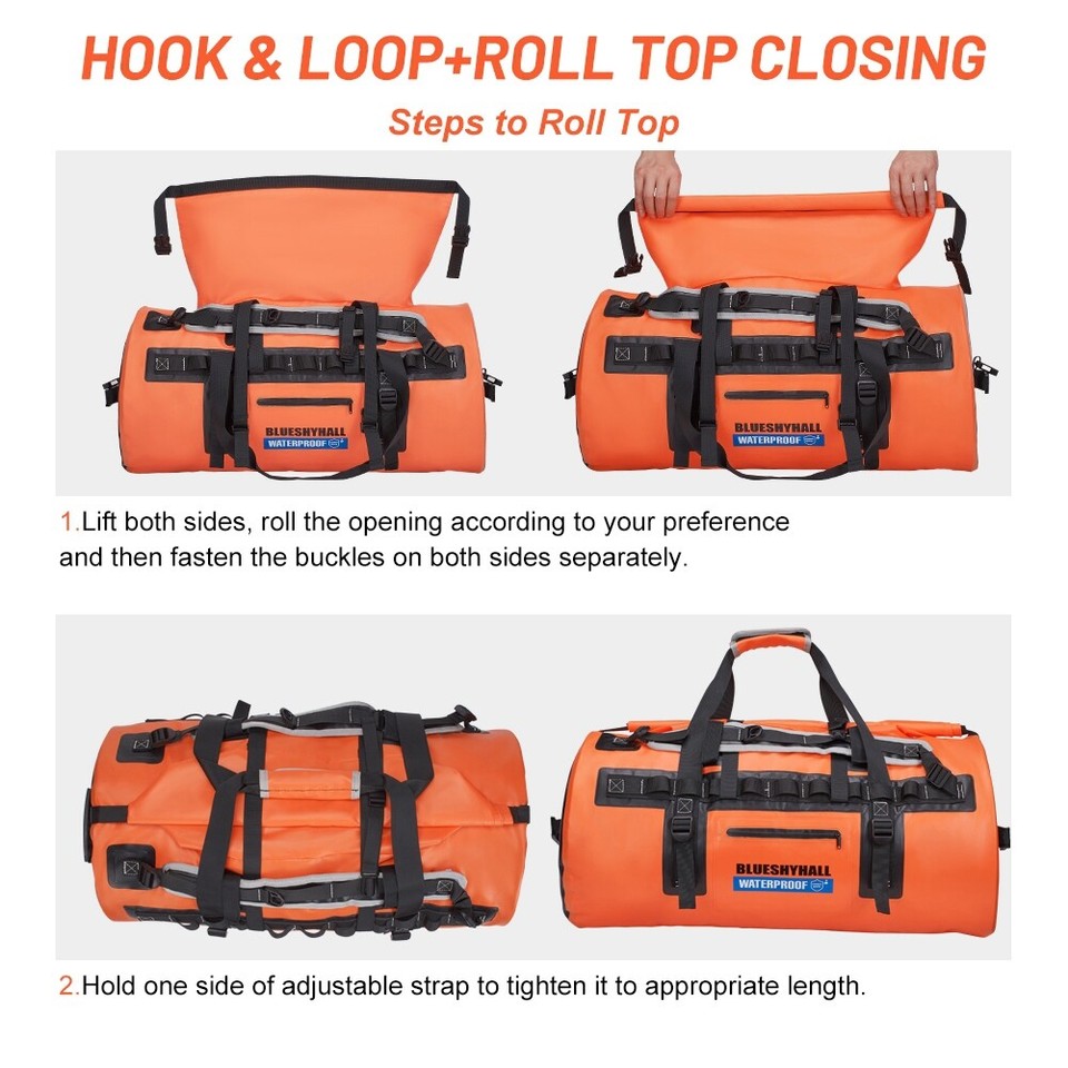 Drybag 60L Waterproof Duffle Travel Dry Bag for Kayaking Rafting ...