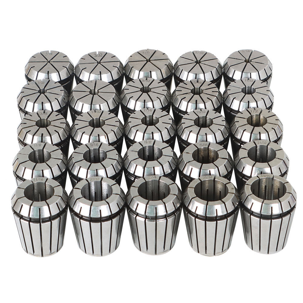25× Collet Set ER32 Collet Chuck 1/16 inch-3/4 inch Holder Spring ...