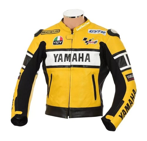 Yamaha Motorcycle Racing Jacket – Cowhide Leather Biker Jacket | eBay