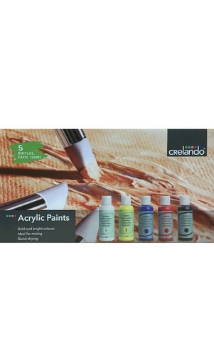 Crelando Acrylic Arts and Crafts Paints 5x 100ml Bottles | eBay UK