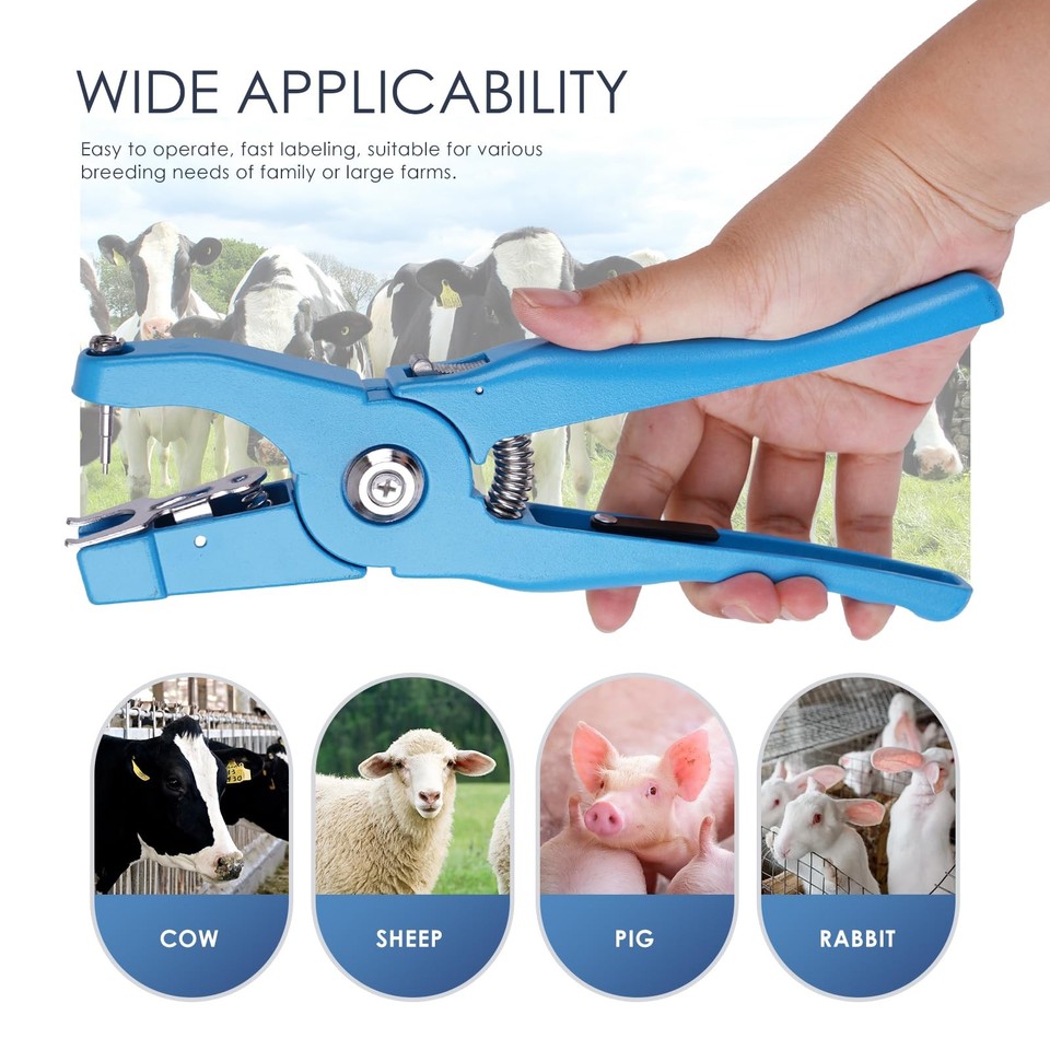 Cattle Ear Tagger Universal Livestock Tag Pliers Applicator Cow Pig ...
