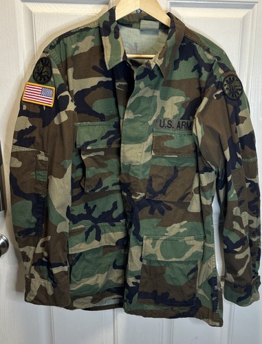 Vintage U.S. Army Woodland Camo BDU Jacket Field Coat Size Large ...