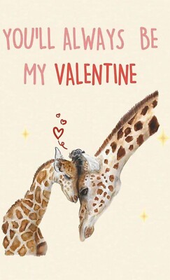 Giraffe Personalised Valentine's Day Greeting Card Code Make | eBay UK