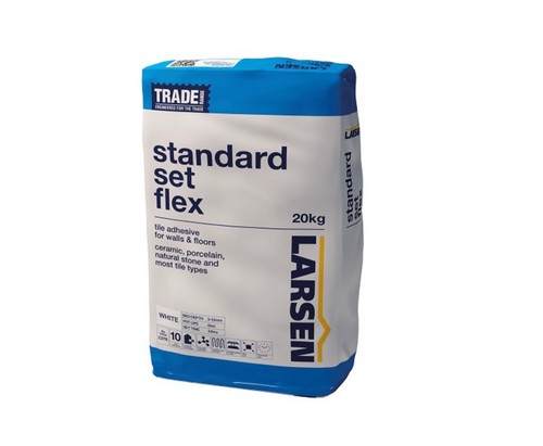 LARSEN STANDARD (SLOW) SET FLEXIBLE FLOOR and WALL TILE ADHESIVE 20 KG ...