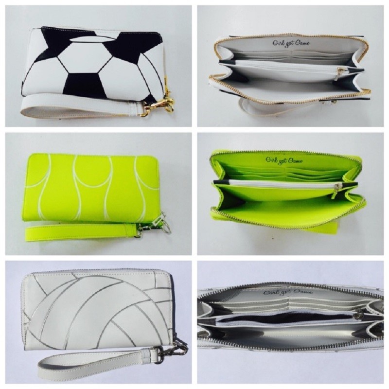 Sports Wristlet Baseball Softball Football, Ladies Wallet Clutch Girl ...