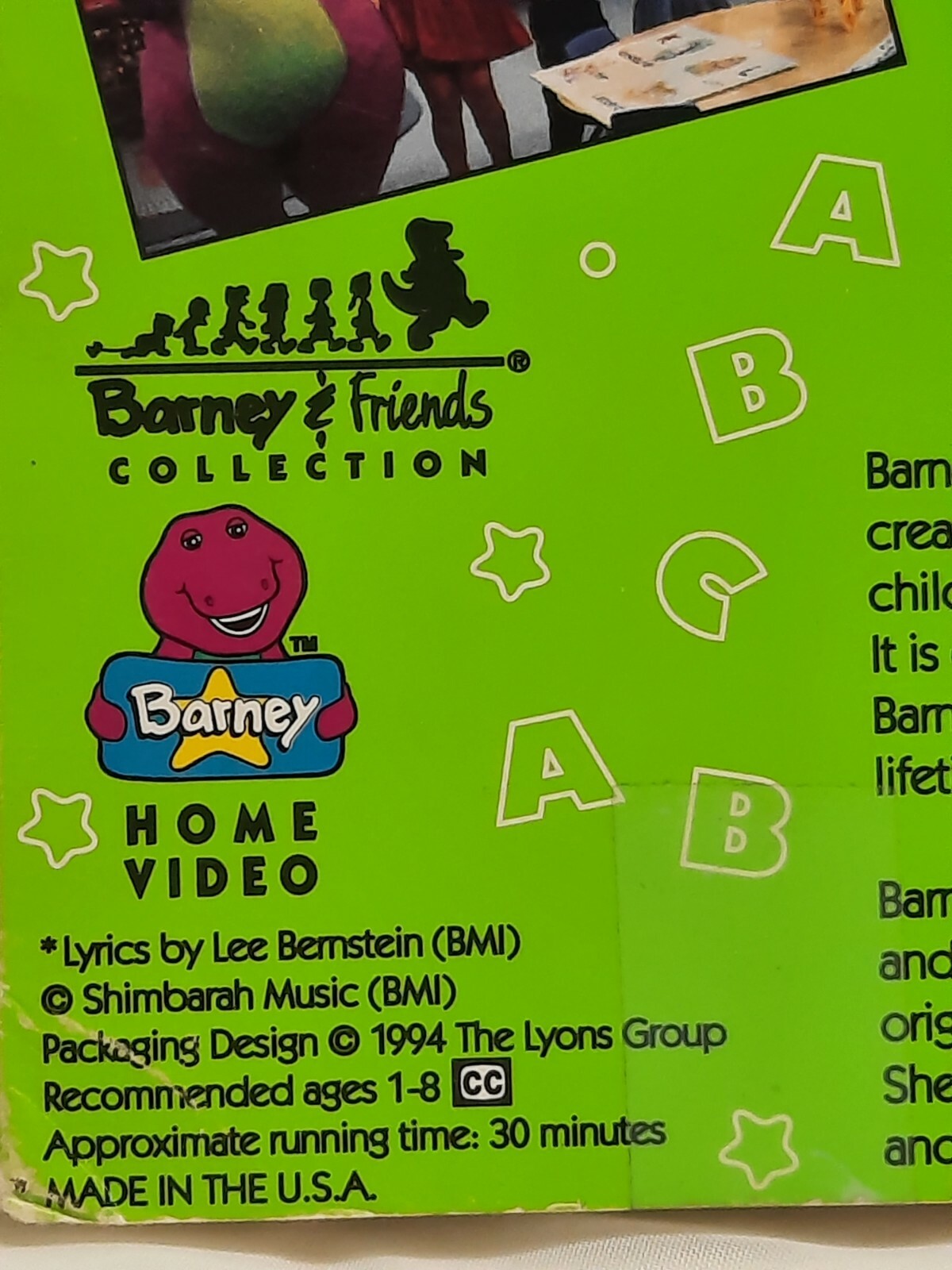 Barney - Barneys Alphabet Zoo (VHS, 1994) | Grelly USA