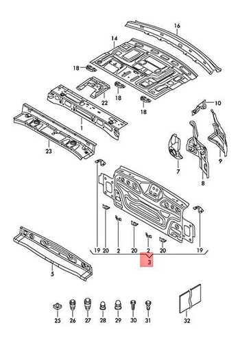 Genuine VW Passat 4Motion Variant Santana A32 A33 rear cross panel ...