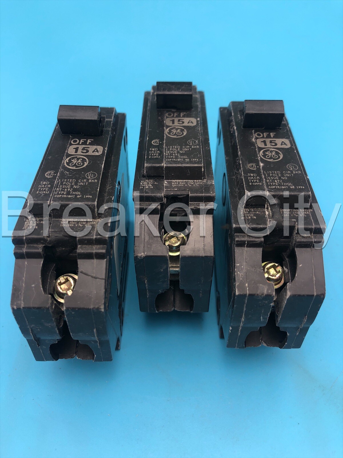 GE THQL1115 15 Amp 1 Pole Type THQL Circuit Breaker 120V 15A Plug On ...