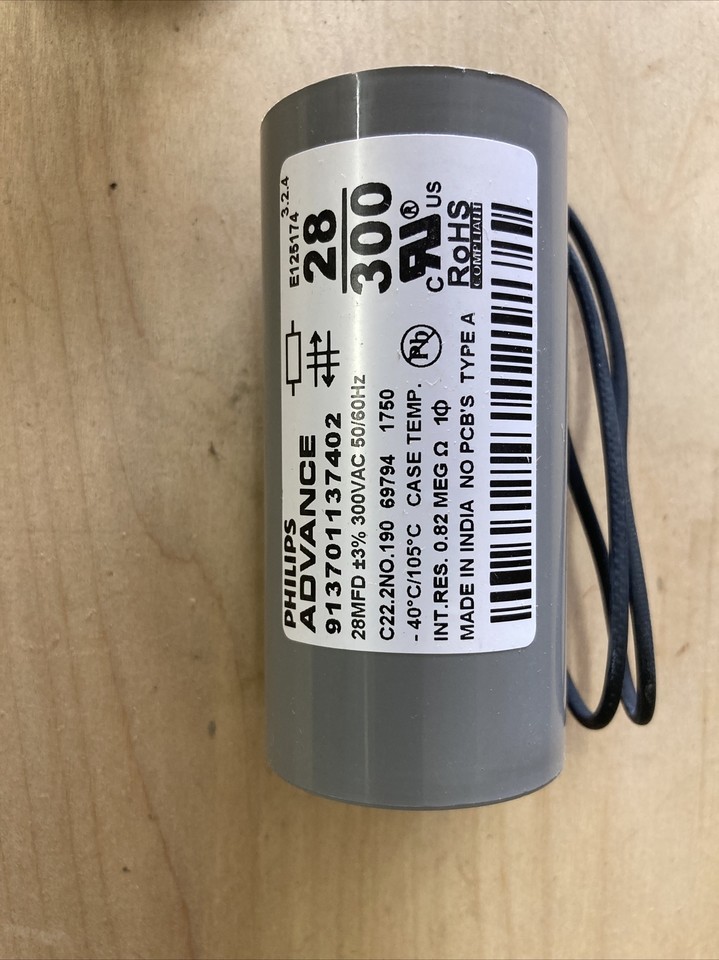 Philips Advance Dry Capacitor 28uf 300V 7C280P30RA - Brand New, Free ...