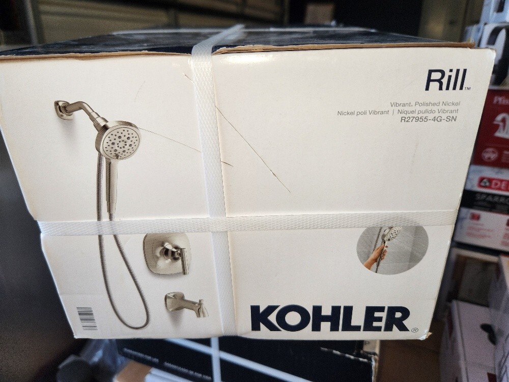 KOHLER Rill Polished Nickel 1-handle Handheld Bathtub and Shower faucet ...