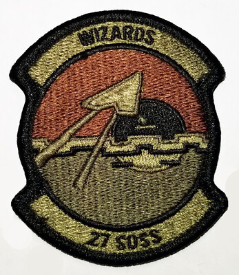 US Air Force 27th Special Operations Support Squadron Subdued Hook Back ...