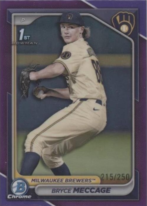 2024 Bowman Draft - Chrome Bryce Meccage #BDC-94 Purple Refractor /250 ...