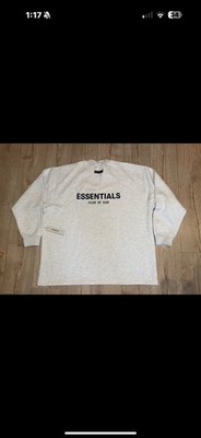 Essentials FOG Relaxed Crewneck Light Oatmeal Sz XXL Authentic | eBay