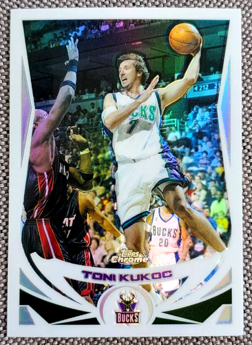 TONI KUKOC 2004-05 Topps Chrome REFRACTOR Basketball Card #18 Milwaukee ...