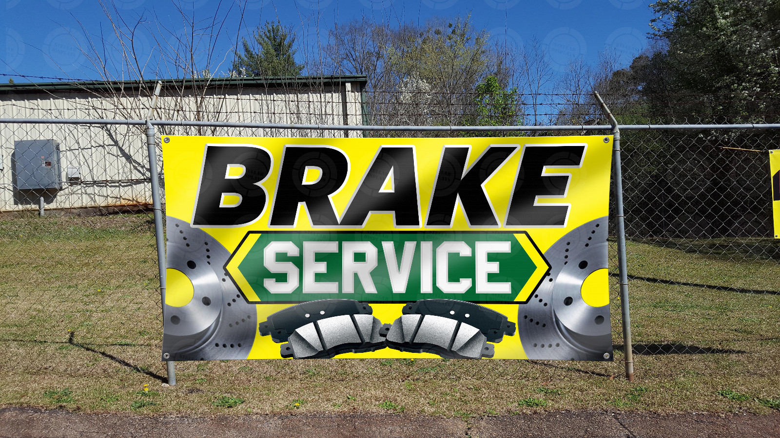 Brake Service Banner Open Sign Mechanic Auto Repair Shop Display Car ...