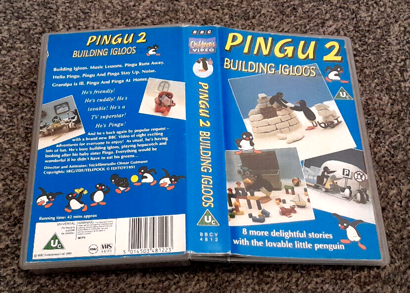 PINGU 2 BUILDING IGLOOS 8 EPISODES BBC VIDEO PAL VHS VIDEO KIDS ...