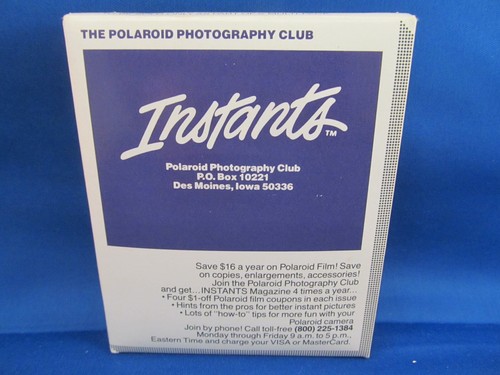 POLAROID PHOTOGRAPHY CLUB TIME ZERO SUPERCOLOR SX-70 LAND FILM EXPIRED ...