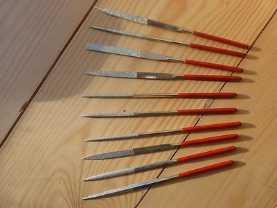 SET OF 10 DIFFERENT LUTHIER NUT FILES ETC, NICE QUALITY, NEW, U.K ...