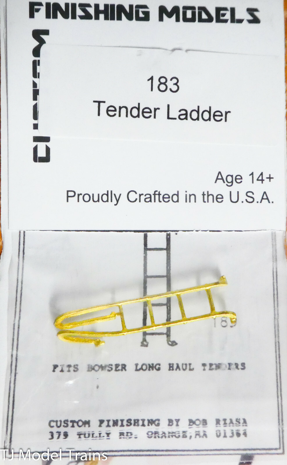 Custom Finishing Models HO #183 Tender Ladder (Brass Casting) 1:87th ...