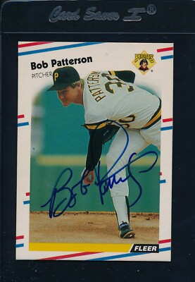 1988 Fleer #337 Bob Patterson Pirates Signed Auto *29954 | eBay