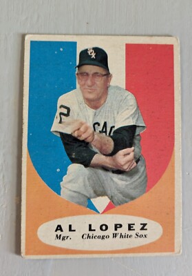 1961 Topps Baseball Manager Card - Al Lopez #132 VG Chicago White Sox ...