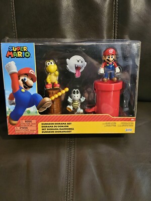 Super Mario Dungeon Diorama Play Set With Mario Figure 5 Piece Set | eBay