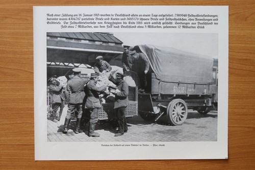 BAWKa) Feldpost Briefe Auslieferung Post Auto Lkw Soldat 1914-1918 WK1 ...