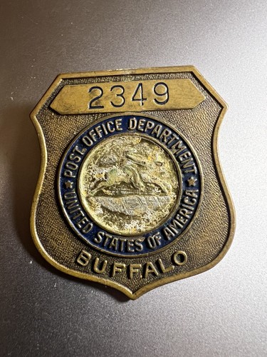 VINTAGE USPS US POST OFFICE EMPLOYEE ID BADGE 2349 - Buffalo New York ...