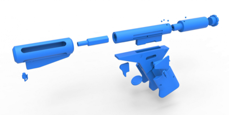 Logan's Run 1976 Sandman Flame Blaster Gun 3D DIY Kit Sci-Fi Movie Prop ...