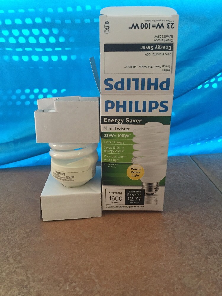 Philips Mini Twister 23 watts = 100 watts Last 11 Years warm white ...