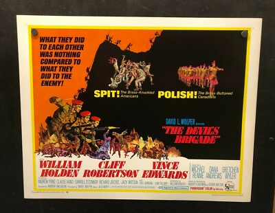 original 1968 THE DEVIL'S BRIGADE Half Sheet Poster 22 x 28 ** CLASSIC ...