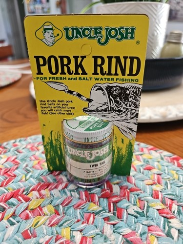 Vintage Uncle Josh Pork Rind twin Tail Fishing Bait | eBay