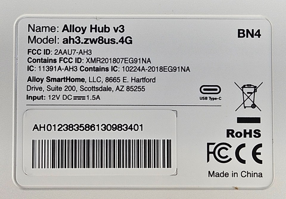 Alloy Smart Home Hub Works Z-Wave Plus Gateway - V3 for Apartments ...