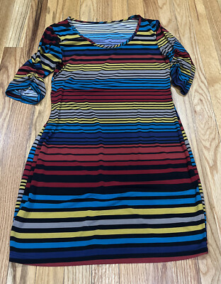 multi Color striped dress. | eBay