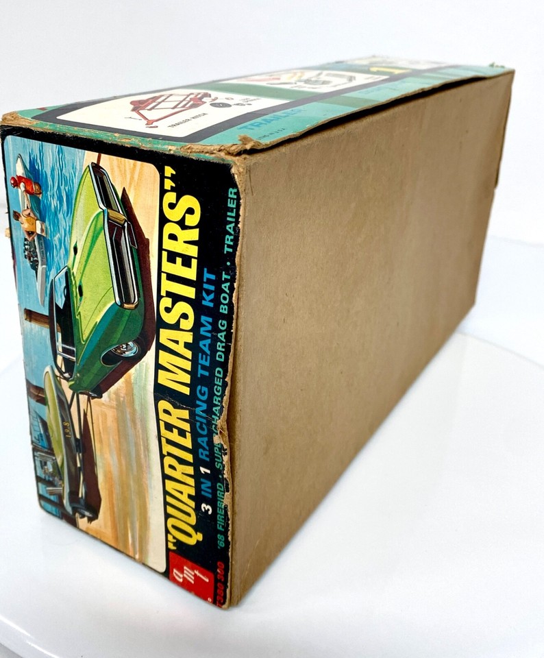 Original AMT 1/25 Scale Quarter Masters 68 Firebird Boat Model Led BOX ...