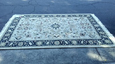 MASTERLOOMS HAND CRAFTED Flower AREA RUG 6' X 9' 100% Wool Pile RugMark ...