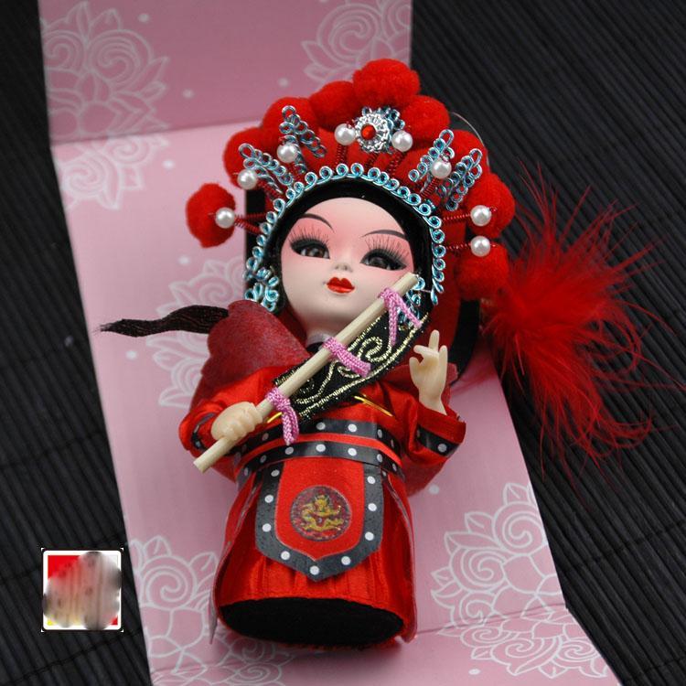 Chinese Beijing Peking Opera Characters Silk Dolls Folk Features ...