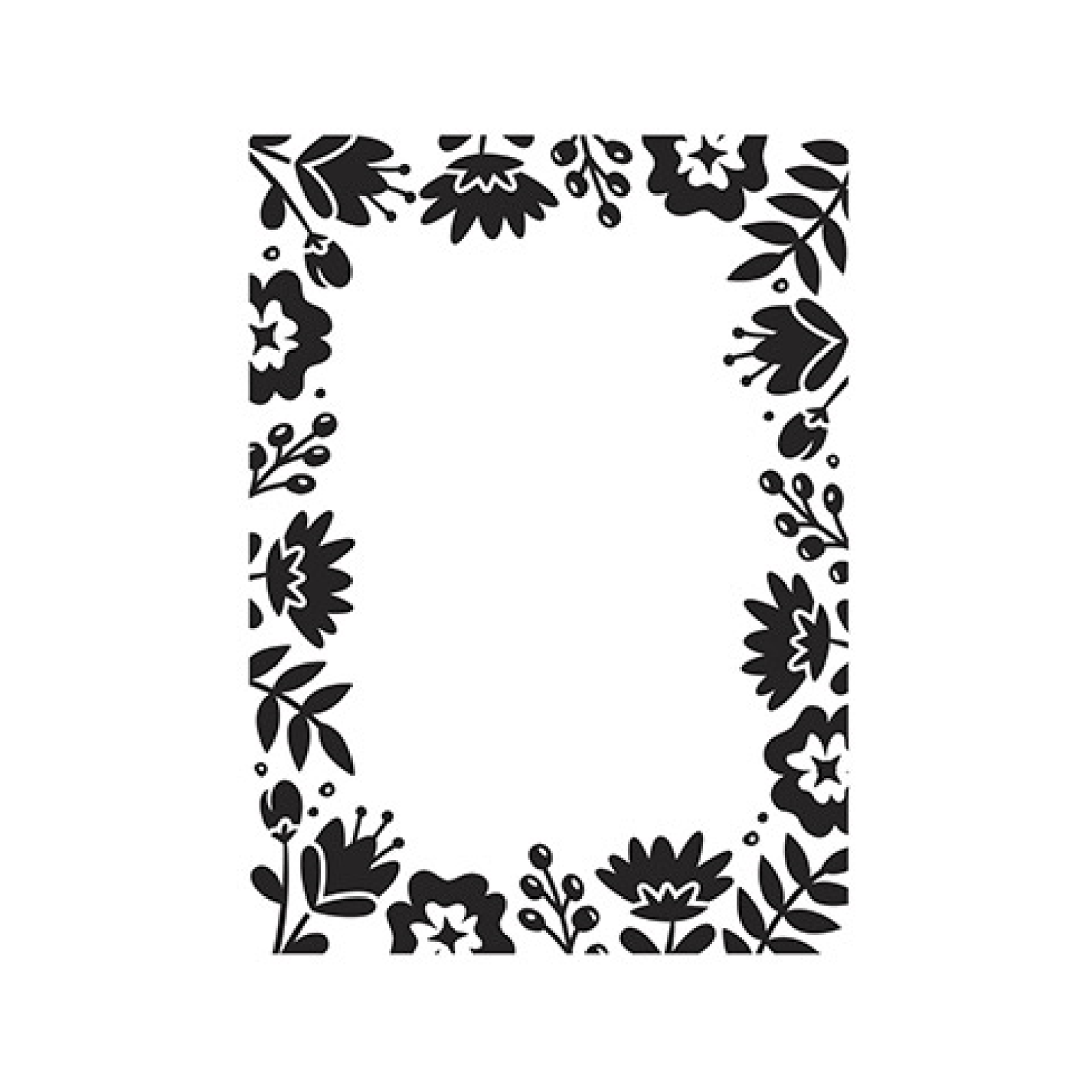 #367 Darice Embossing Folder Essentials FLORAL BORDER # 30094081 | eBay