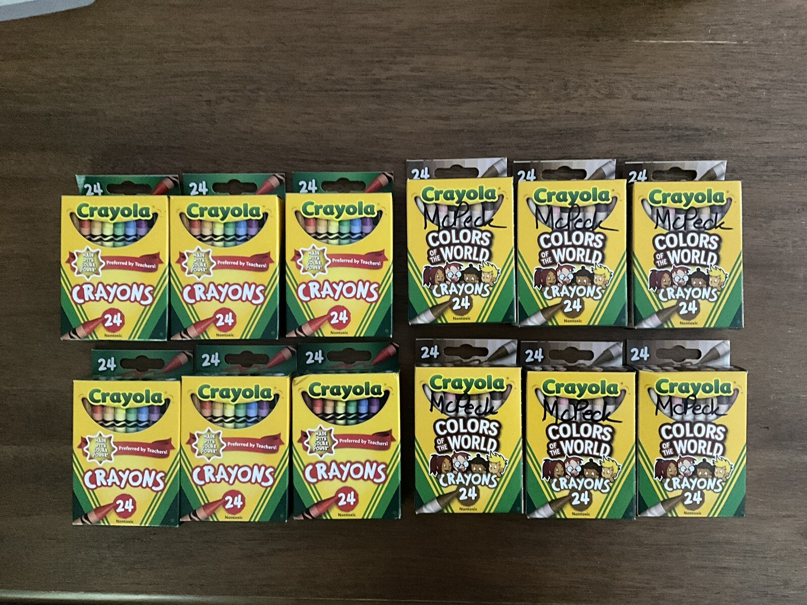 Lot of 12 boxes - 6 Crayola Classic / 6 Multicultural Crayons 24 ...