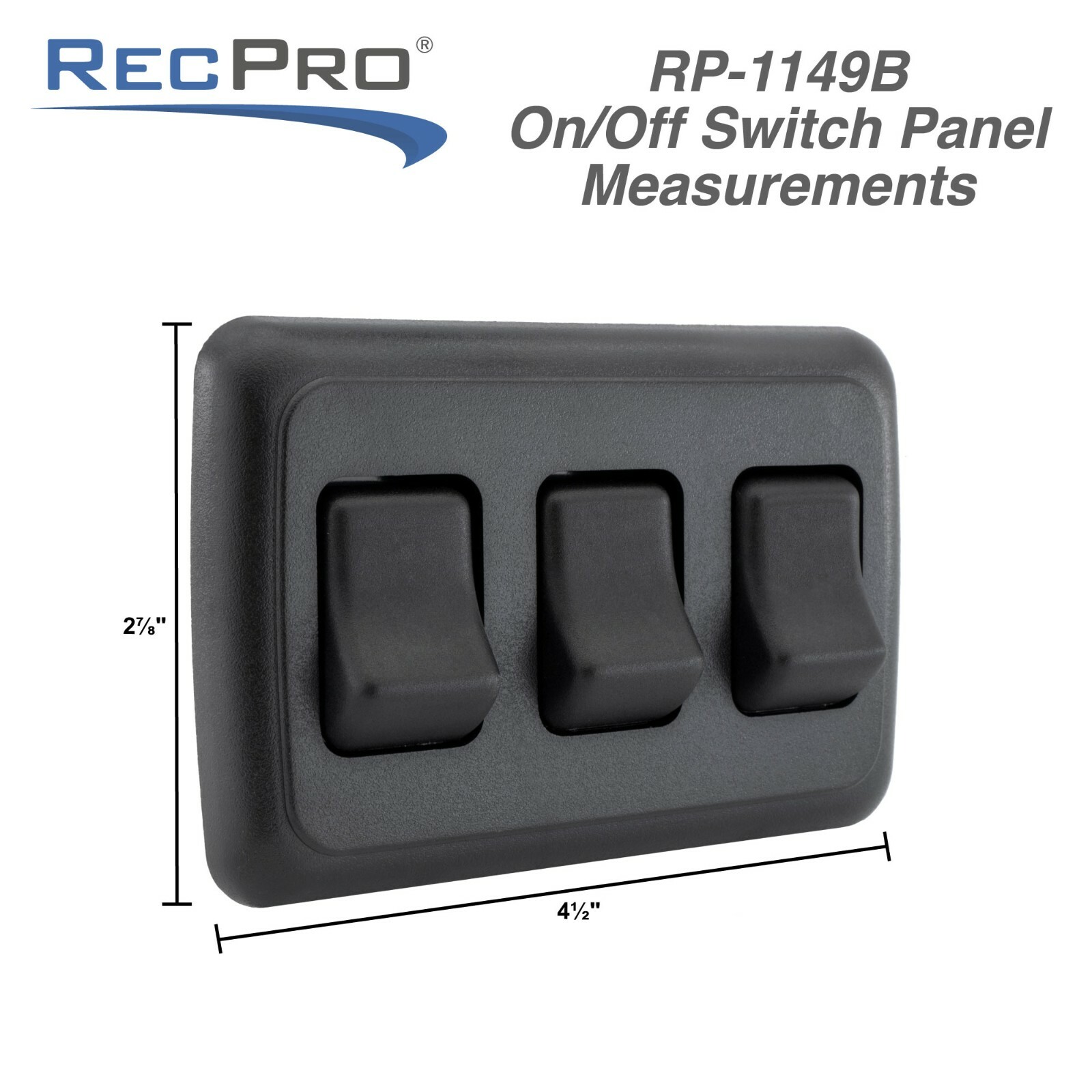 RV Switch SPST Switch On / Off 3 Gang Bezel RV Electrical Camper Switch ...