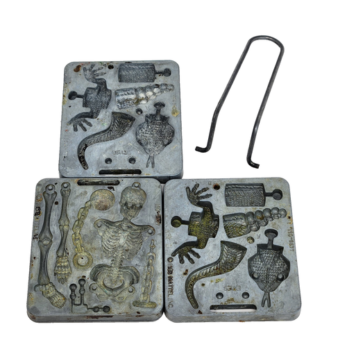 3 VINTAGE 1966 MATTEL THINGMAKER CREEPY CRAWLERS LOT OF 3 METAL MOLDS ...