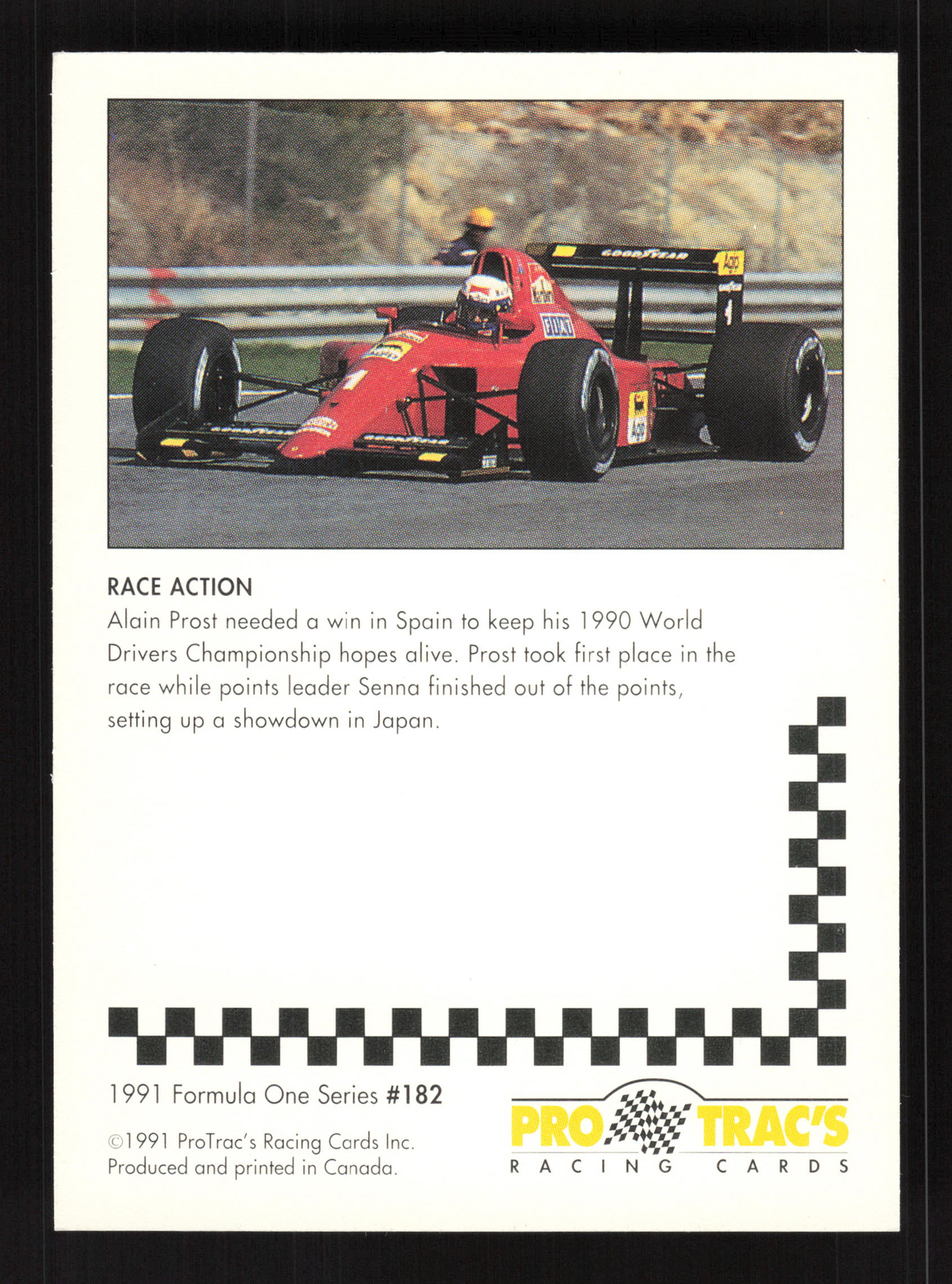 1991 Pro Trac's Formula One - #182 Alain Prost for sale online | eBay