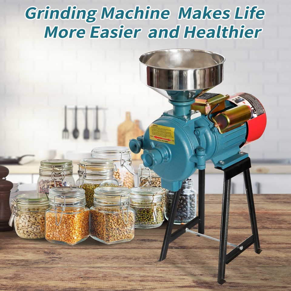 H&ZT Update Electric Grain Mill Flour Corn Crushing &Fine Grinding ...