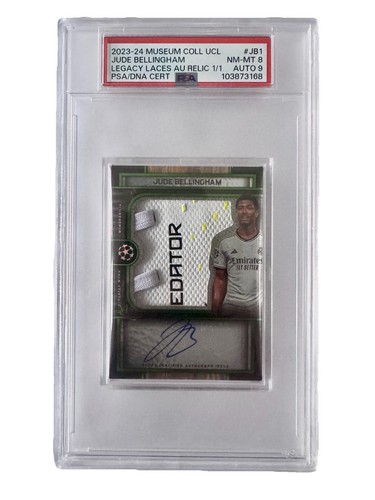 23/24 Topps Museum UCL Jude Bellingham Legacy Laces Auto Relic 1/1 PSA ...