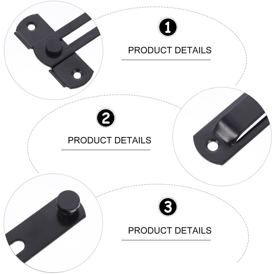 6 pcs Creative Door Lock Premium Fence Lock Practical Security security ...