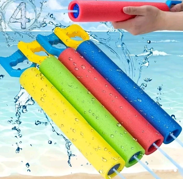 Super Foam Water Blasters Water Shooters 35ft Long Range Pack Of 4 ...